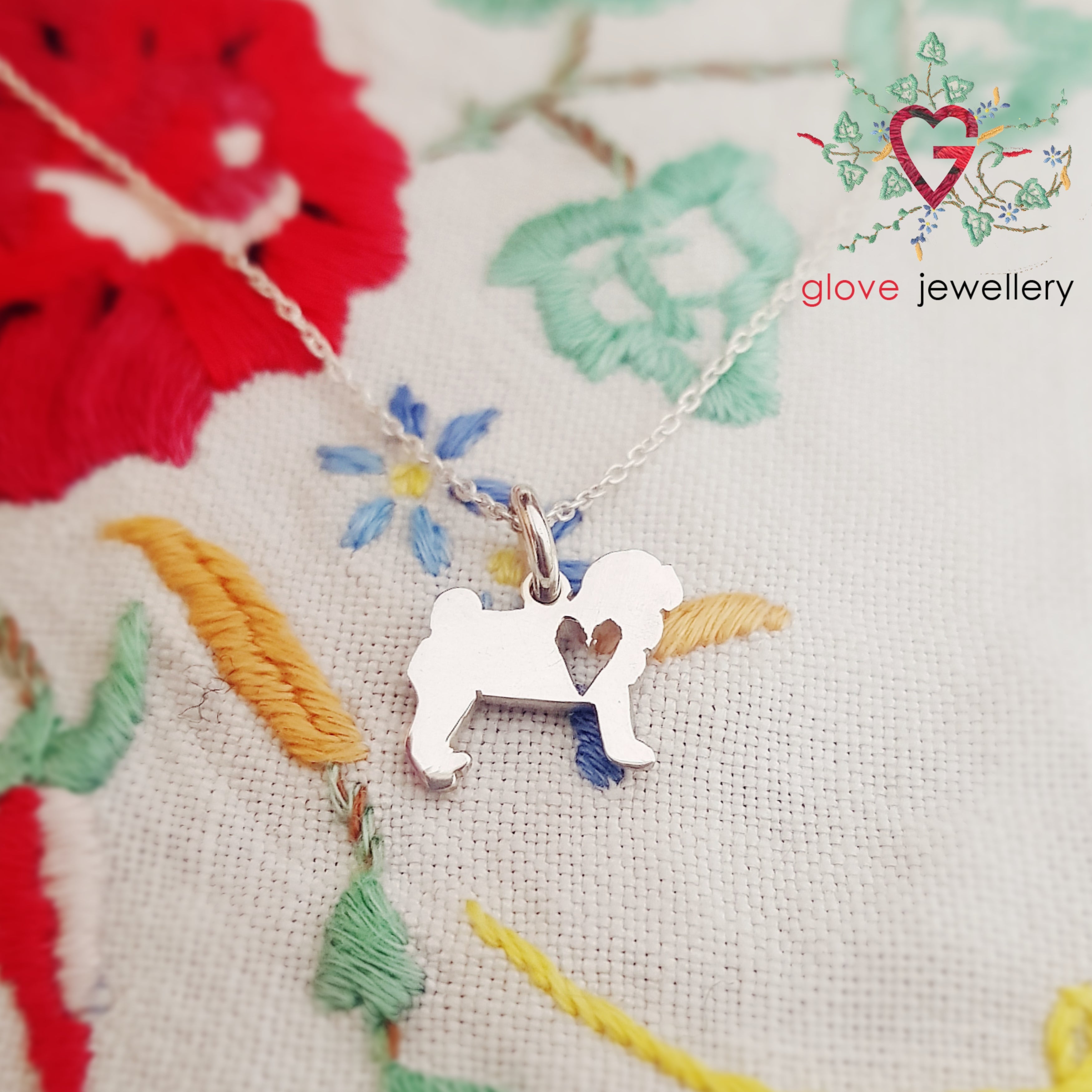 Handcrafted Sterling Silver Pug Necklace – Glovejewellery